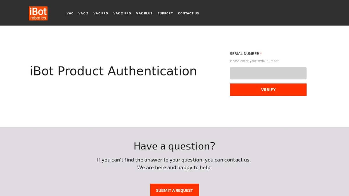 IBOT ROBOTICS| Product - Authentication