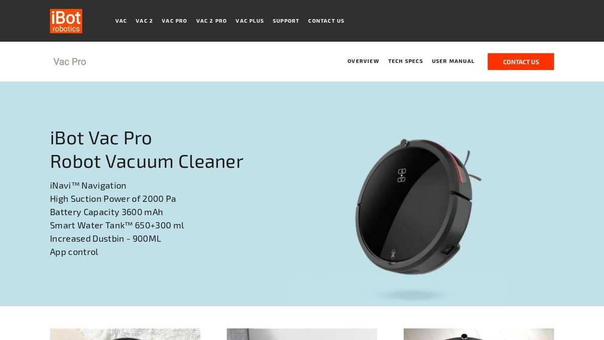 IBOT VAC PRO| Vacuum Cleaning Robot - IBOT